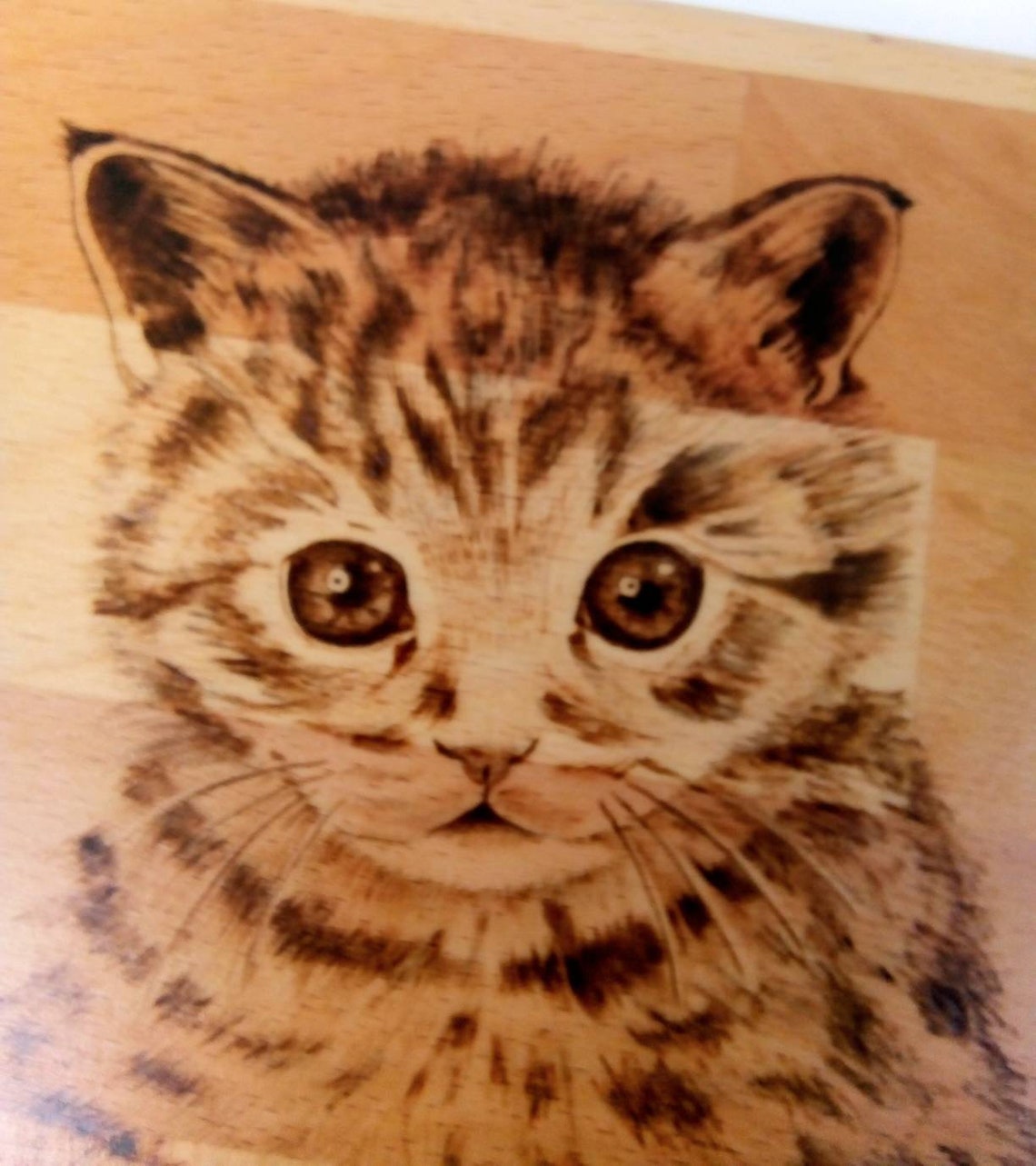 Cat Pyrography Animal Painting Cat Lover Gift Woodburning - Etsy