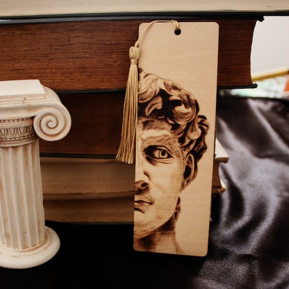 Michelangelo's David Wooden Bookmark Dark Academia - Etsy