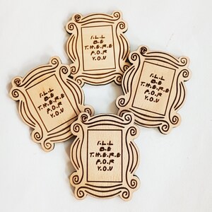 Friends Peephole Wooden Coaster Set, Laser Cut Friends Gift, 90's ...