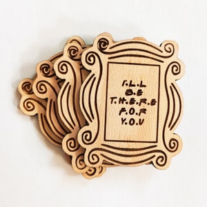 Friends Peephole Wooden Coaster Set, Laser Cut Friends Gift, 90's ...
