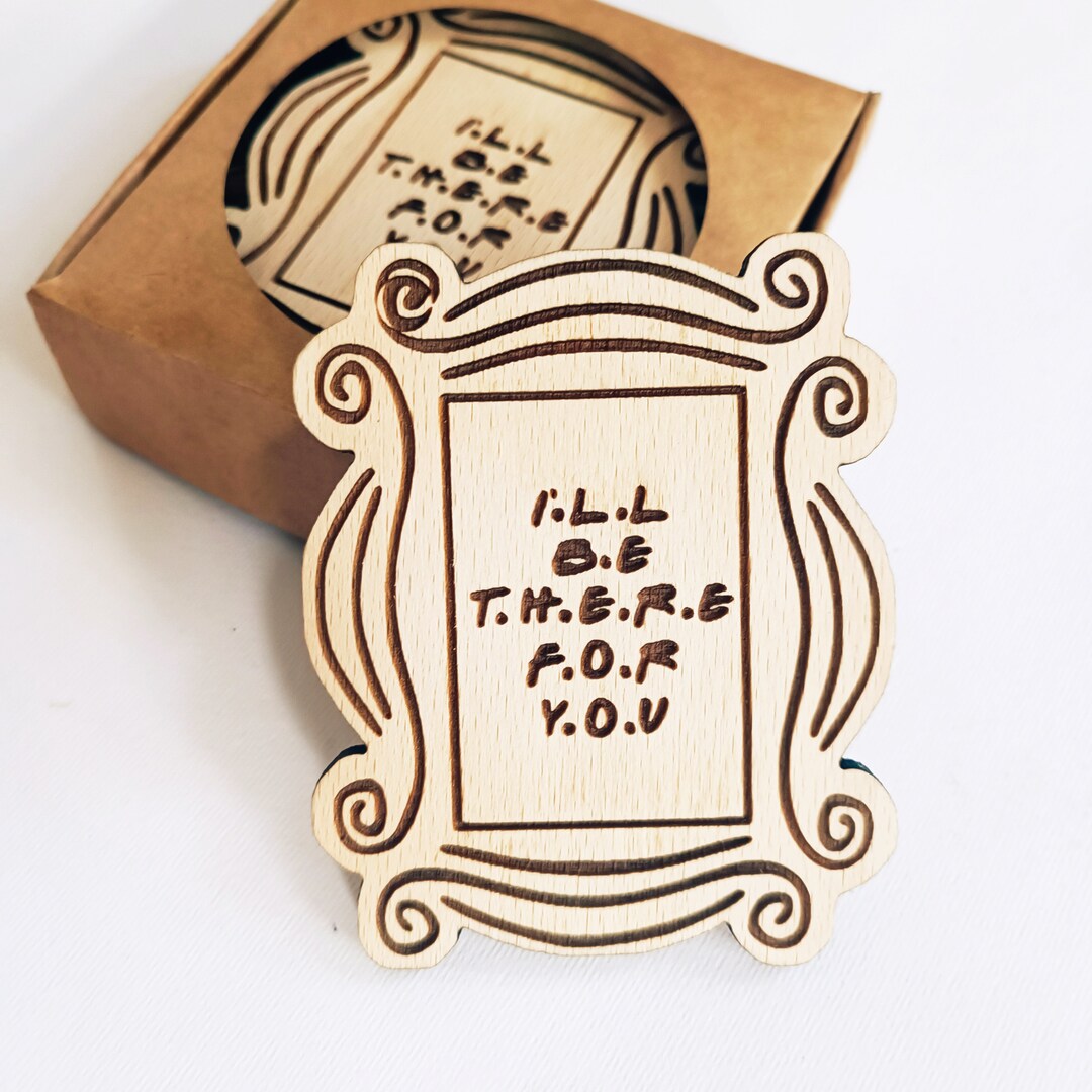 Friends Peephole Wooden Coaster Set, Laser Cut Friends Gift, 90's ...