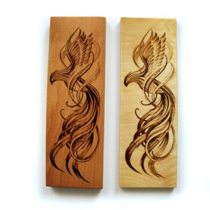 Phoenix Pyrography Wall Art Custom Phoenix Wall Decor Woodburning ...