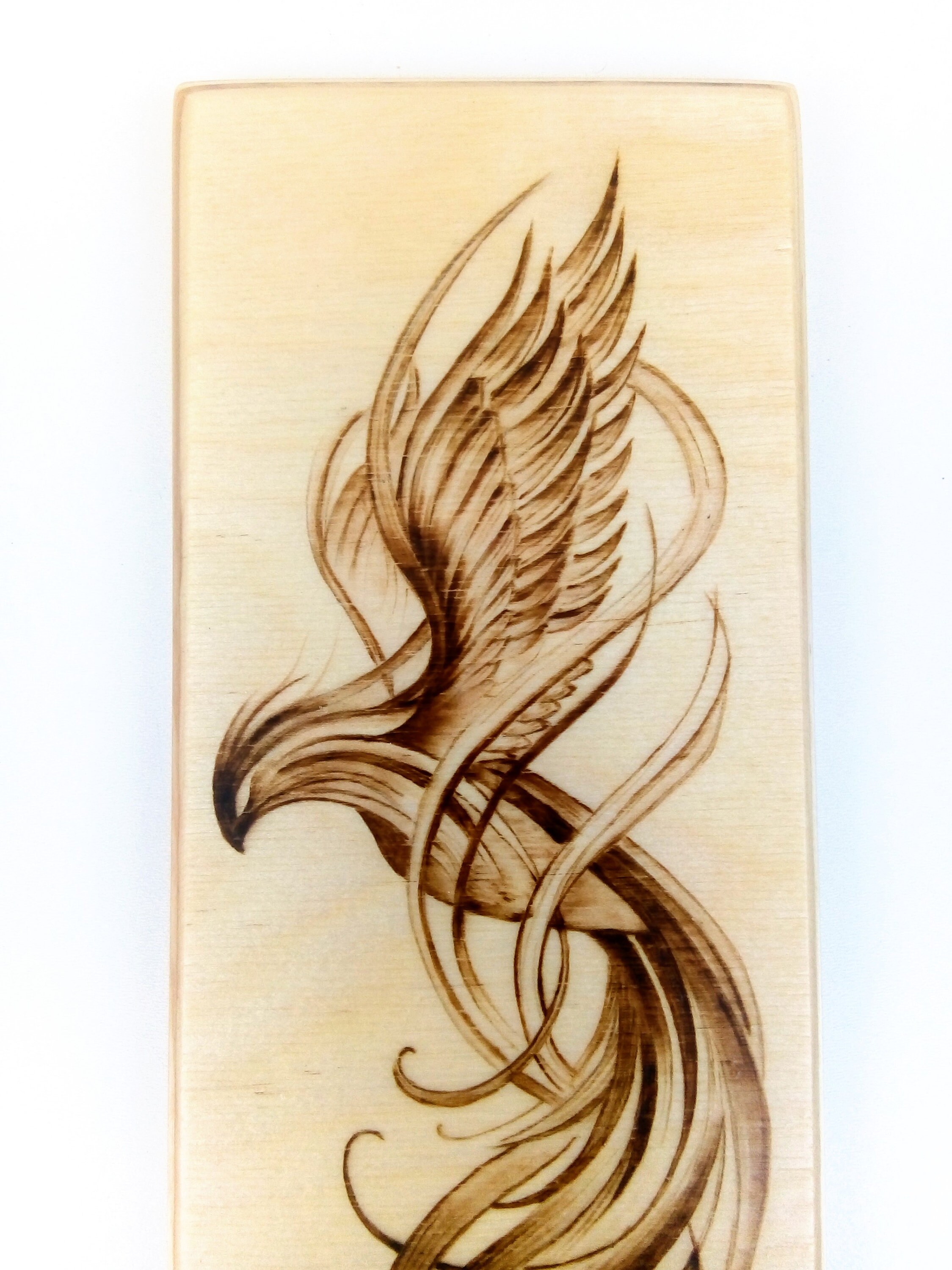 Phoenix Pyrography Wall art Custom Wall Decor fire bird wall | Etsy