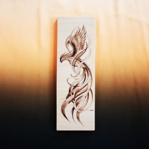 Phoenix Pyrography Wall Art Custom Phoenix Wall Decor Woodburning ...