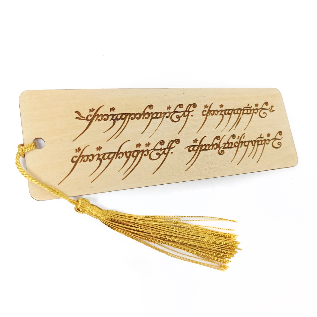 Lord of the Rings Wooden Bookmark, the Ring of Power Custom Gift ...