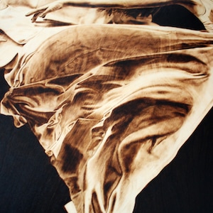 Ballerina Pyrography Art, Statement Wall Hanging on Wood, Ballet Pose ...