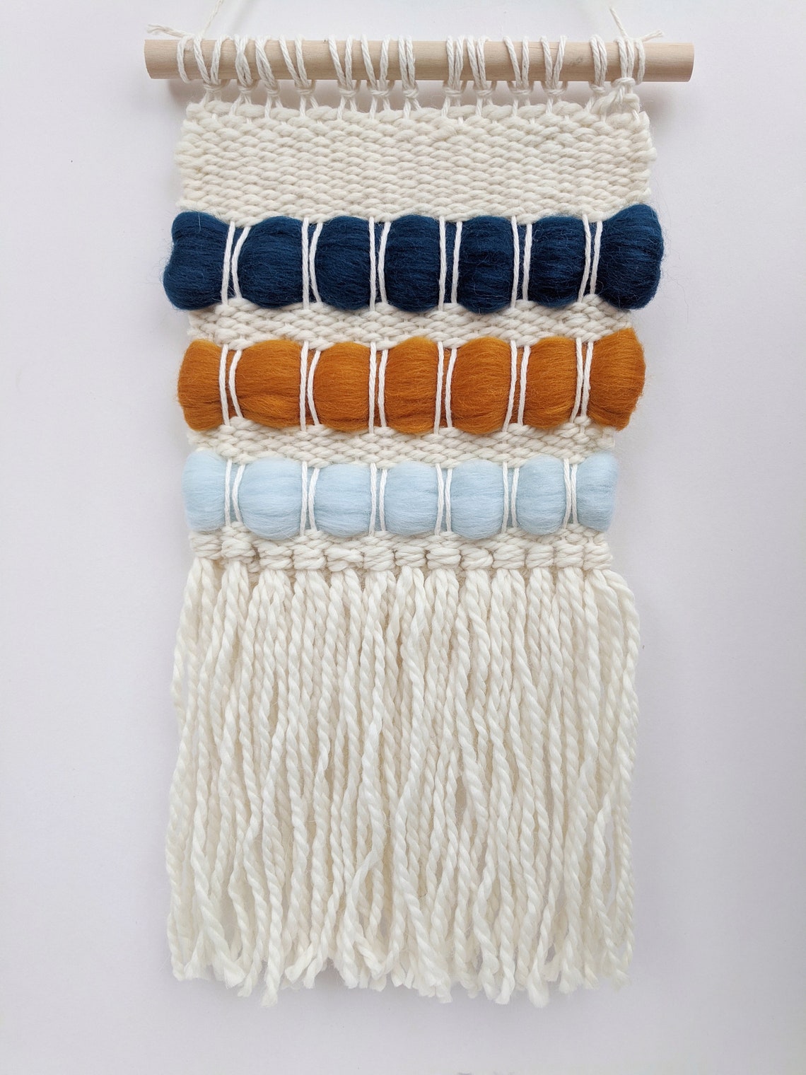 Weaving Starter Pack Navy and Mustard Beginner Tapestry Kit | Etsy