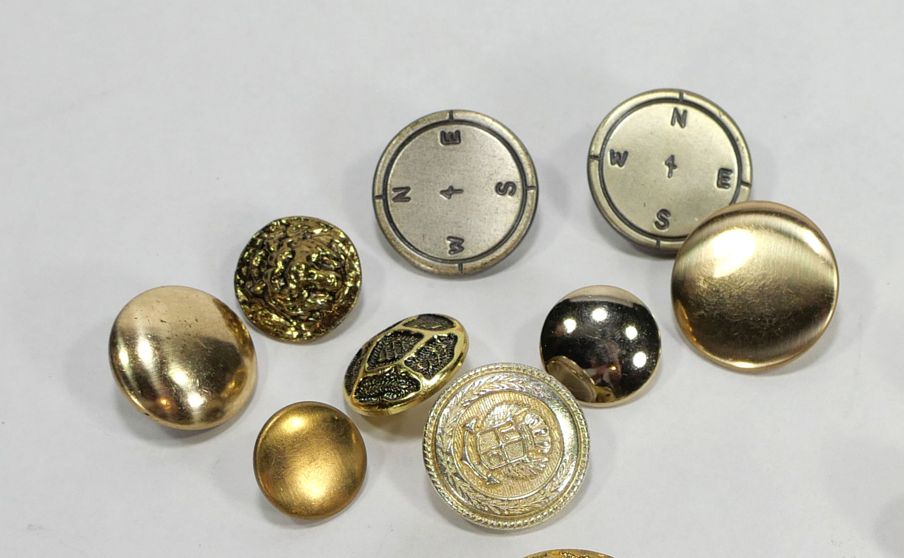 Vintage Gold Tone Finished Button Collection Some Sets & Variety of ...