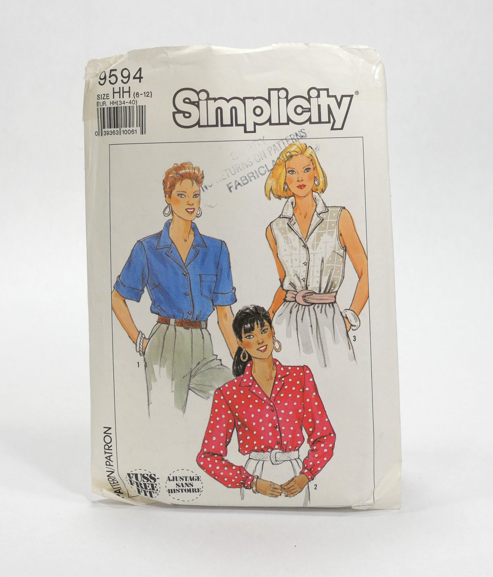 Vintage 1980's Women's Sewing Patterns - Lot of 6 - Complete/uncut ...