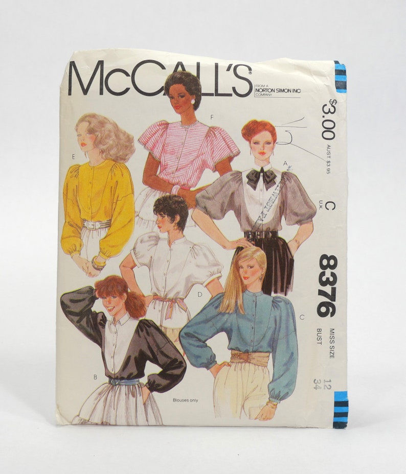 Vintage 1980's Women's Sewing Patterns - Lot of 6 - Complete/uncut ...