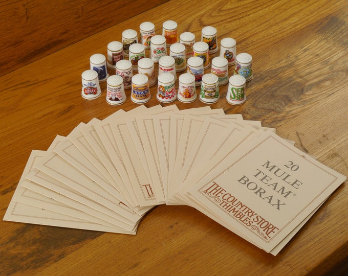 The Country Store Thimbles - 25 Collector Porcelain Thimbles - Franklin ...