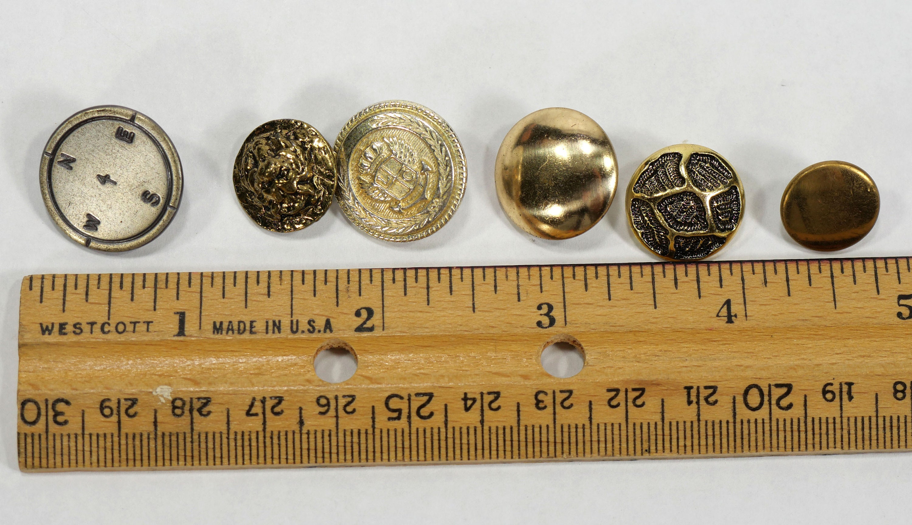 Vintage Gold Tone Finished Button Collection Some Sets & Variety of ...