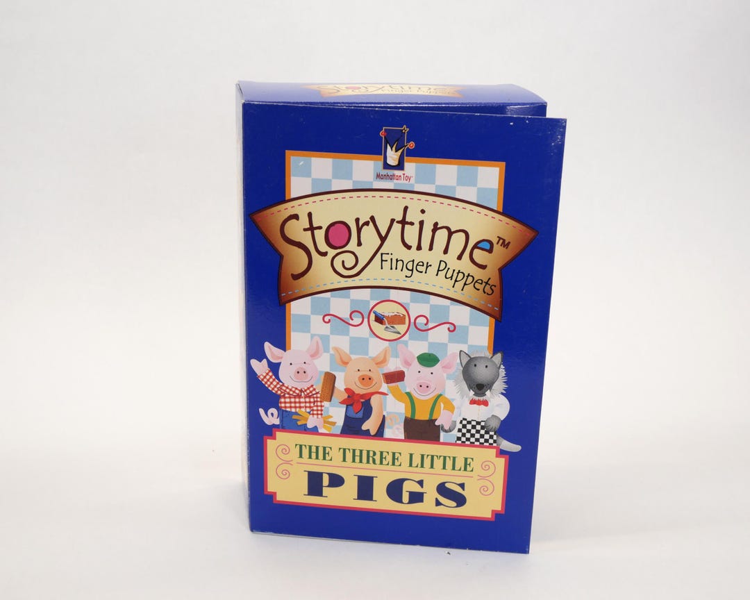 The Three Little Pigs Storytime Finger Puppets - Volume 6 - 2000 - New in Box - 3 Little Pigs ...