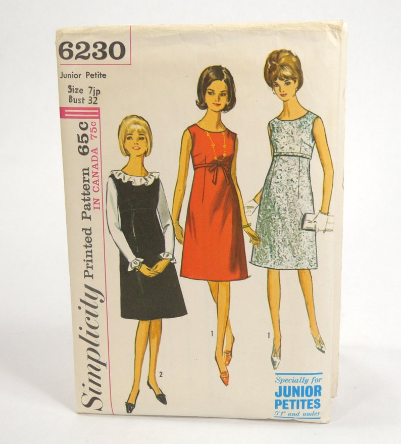 Vintage 1960's Teen Sewing Patterns Group of 7 Simplicity & Mccalls ...