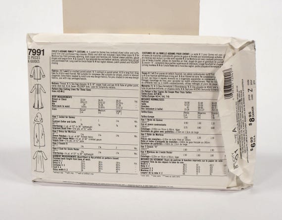 Simplicity Addams Family Costume Sewing Patterns - Lo… - Gem