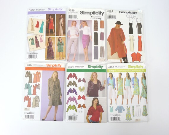 Vintage Women's Simplicity Sewing Patterns Lot of 6 - Etsy