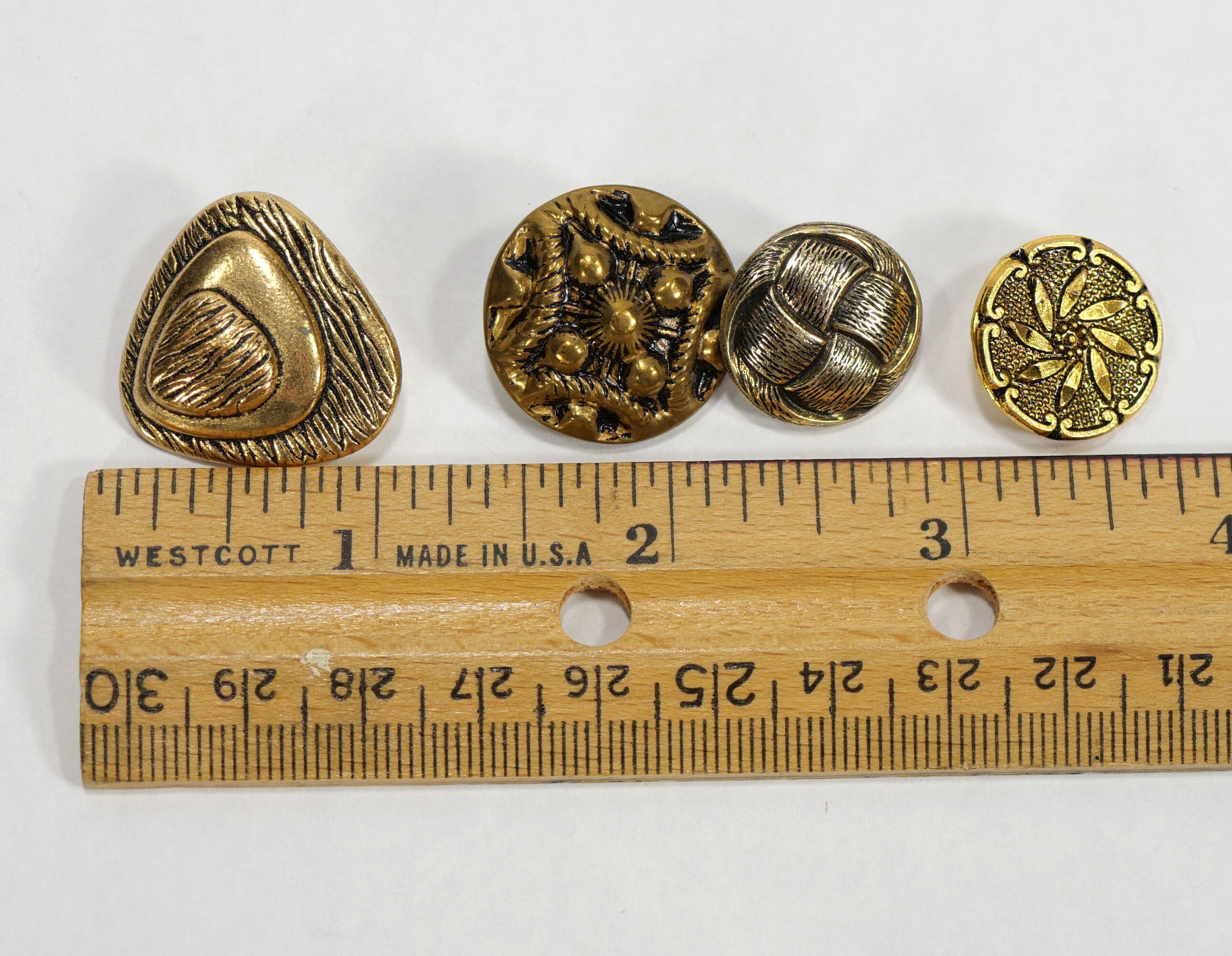 Vintage Gold Tone Finished Button Collection Some Sets & Variety of ...