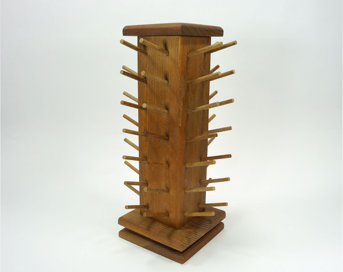 Vintage Wooded Thread/spool Holder Rotating Spool Holder - Etsy