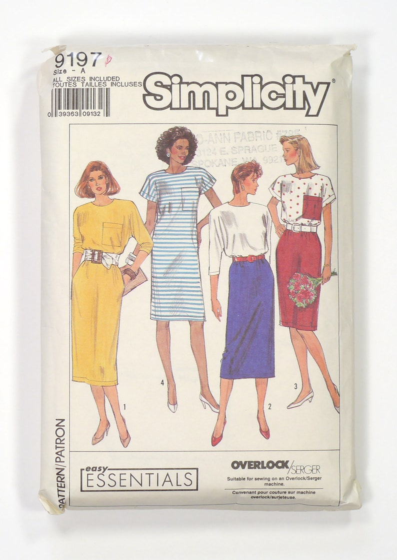 Vintage 1980's Women's Sewing Patterns Lot of 4 Includes Simplicity ...
