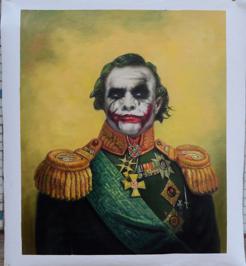 Original General the Joker Portrait Art 100% Hand Painted Oil - Etsy
