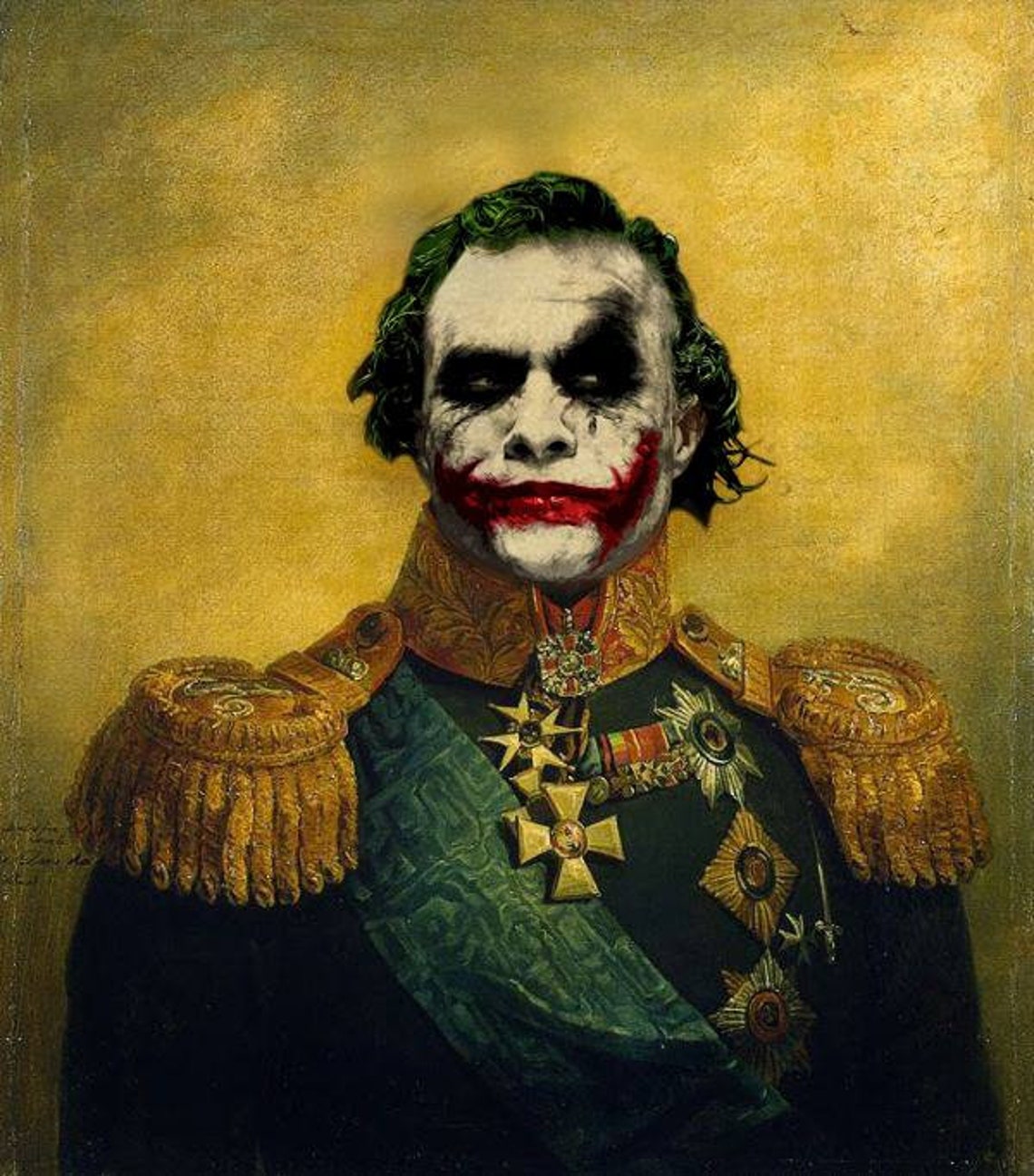 Original General the Joker Portrait Art 100% Hand Painted Oil - Etsy
