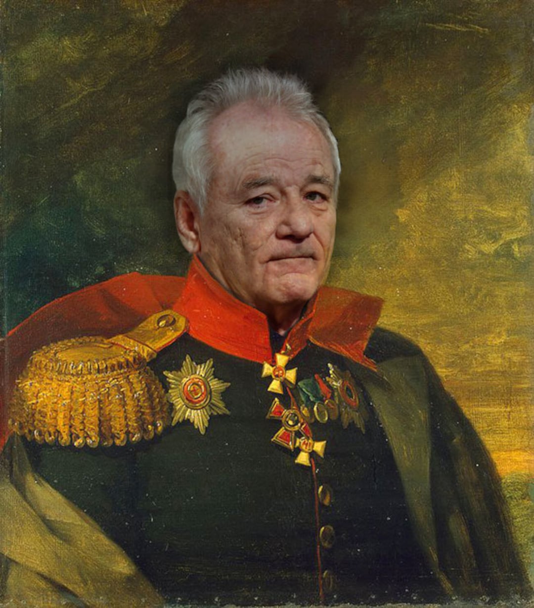 General Bill Murray Portrait Art 100% Hand Painted Oil - Etsy