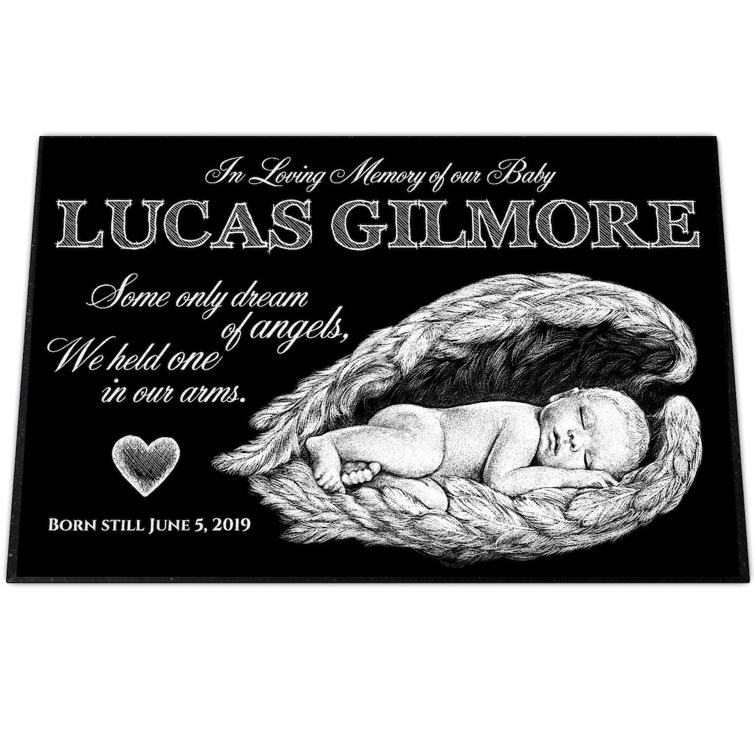 Personalized Granite Baby Headstone: Engraved Grave Marker - Etsy