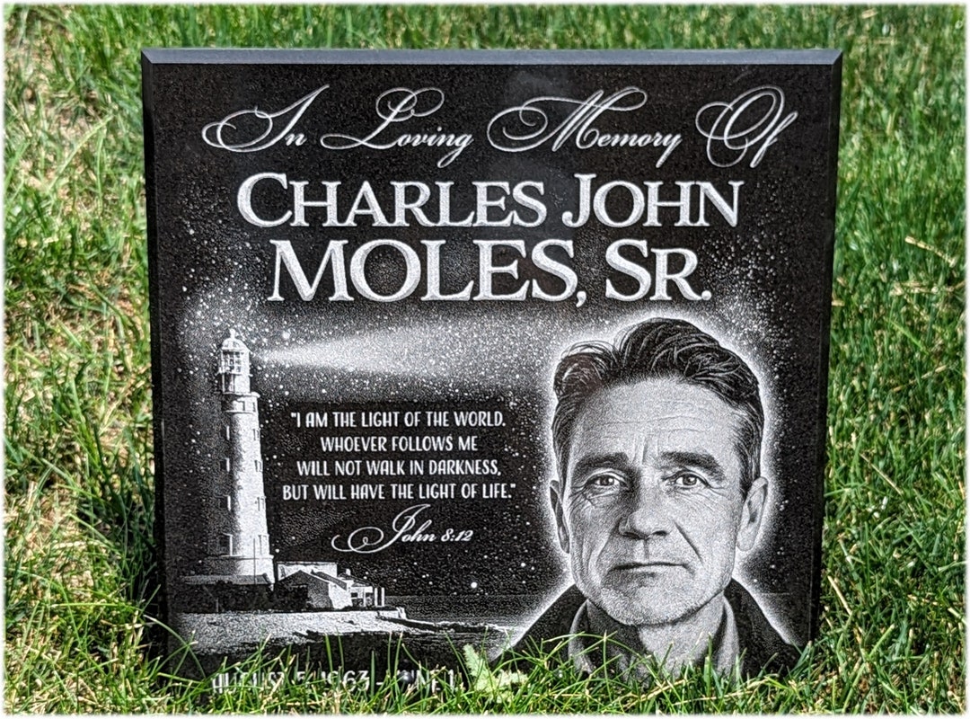 Personalized Granite Memorial Stone: "guiding Light" Grave Marker - Etsy