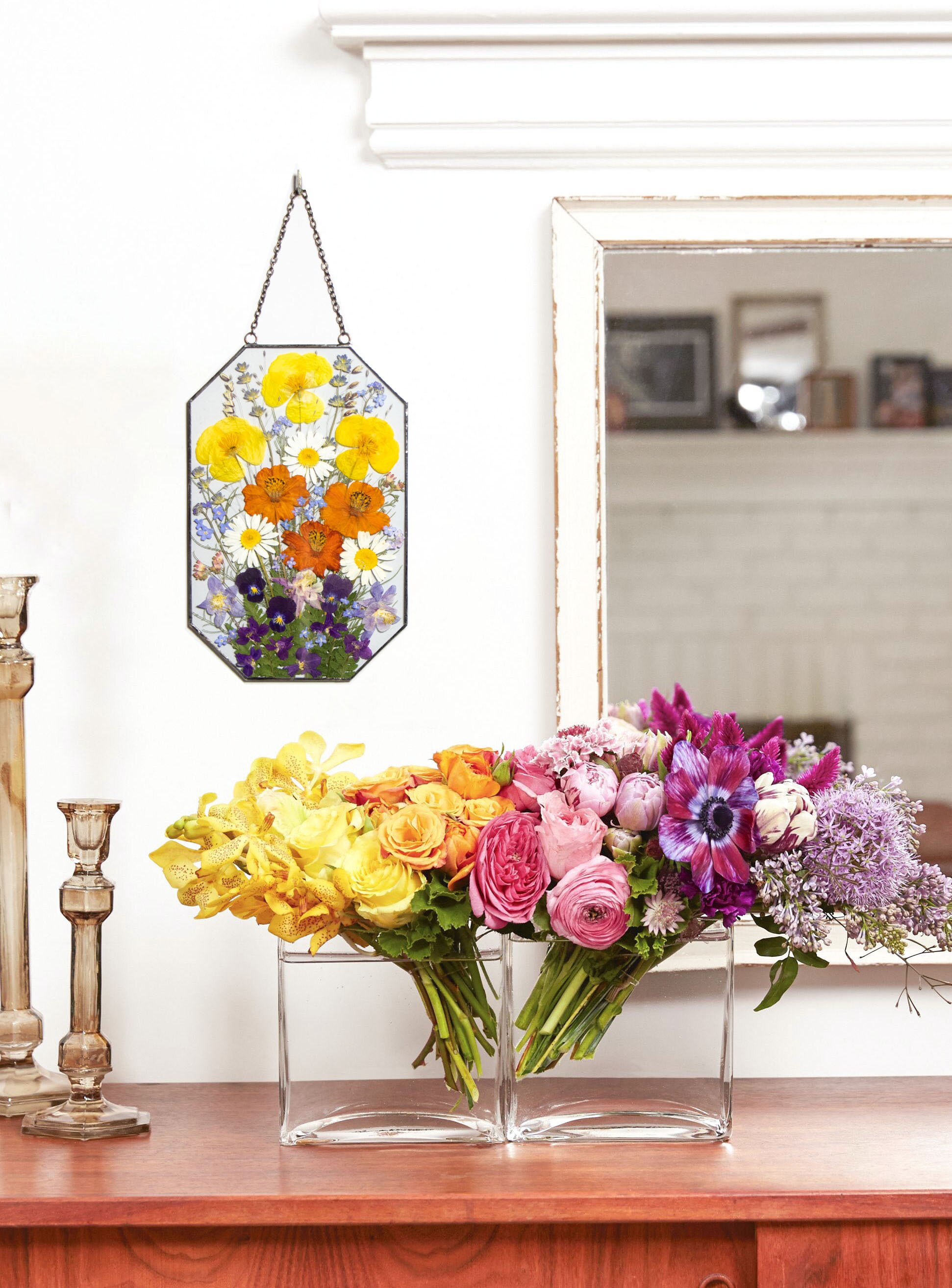 Pressed Flower Frame Real Pressed Dry Flower Herbarium Frame - Etsy