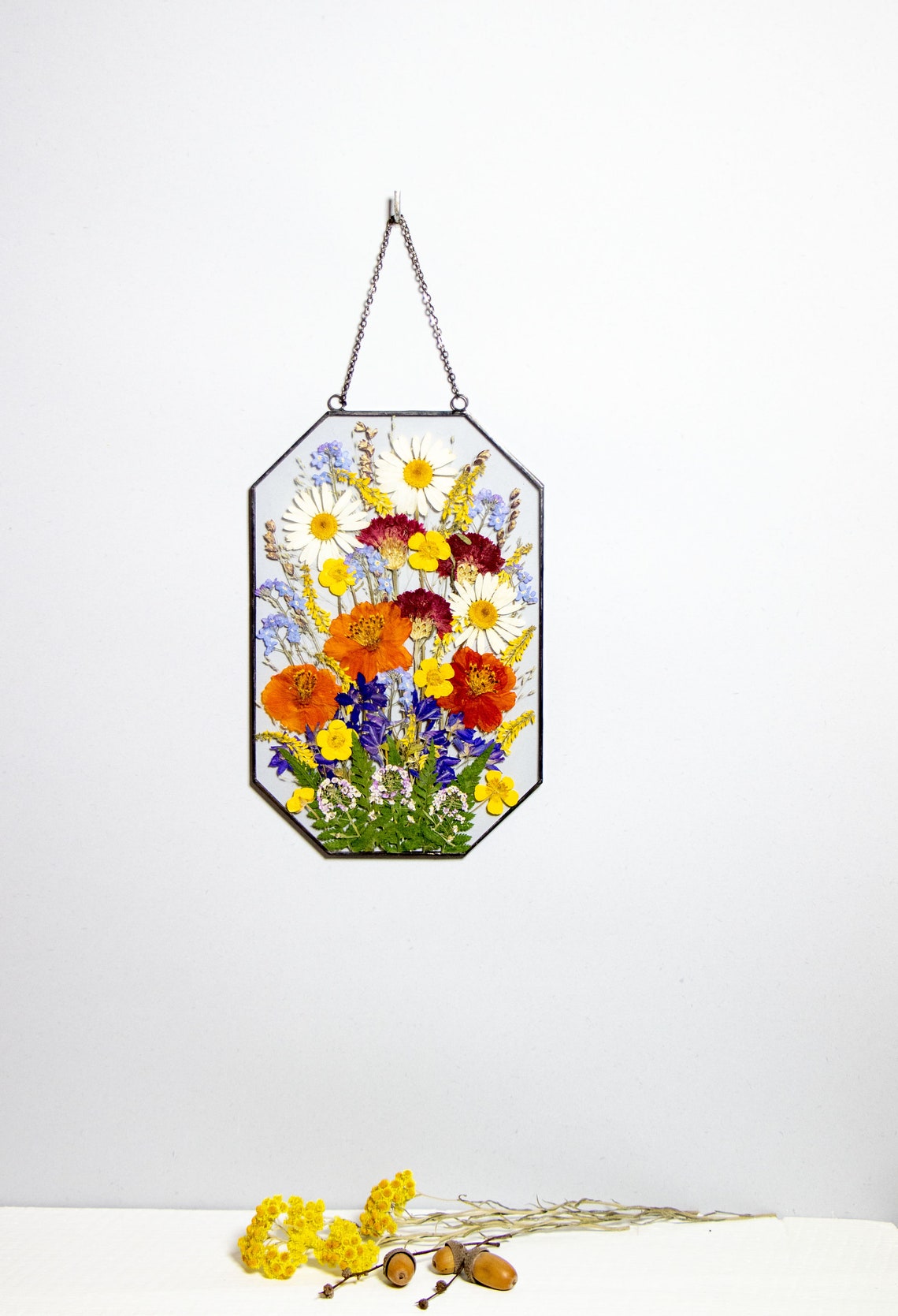 Pressed Flower Frame Pressed Flower Art Pressed Flower Art - Etsy