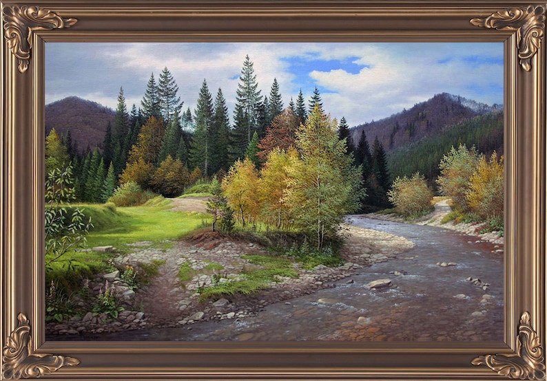 LARGE LANDSCAPE PAINTING Large Wall Art Realist Fain Art - Etsy