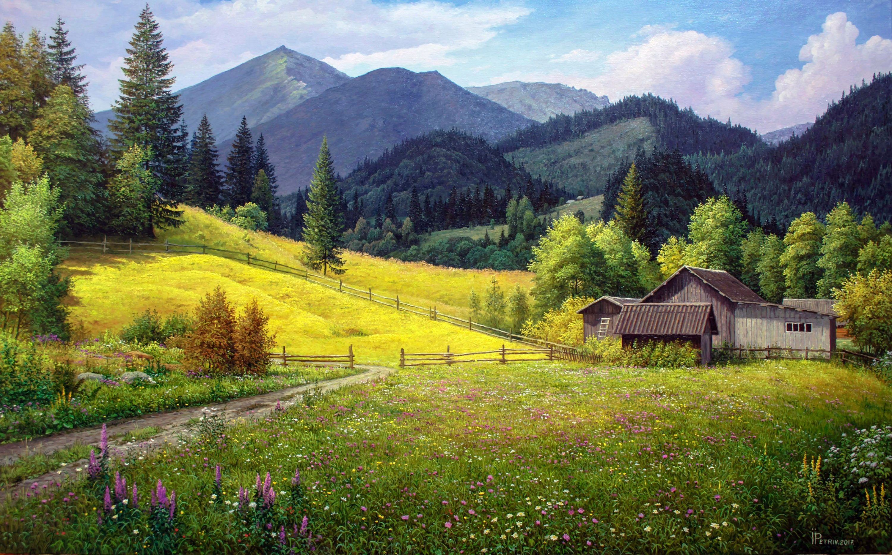 Realistic Oil Paintings Landscape Beautiful Landscape Oil Paintings