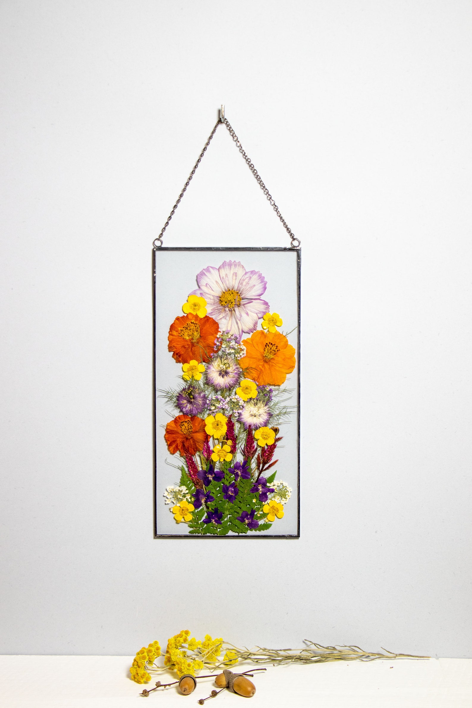 Pressed Flower Frame Framed Pressed Flowers Decor. Handmade - Etsy