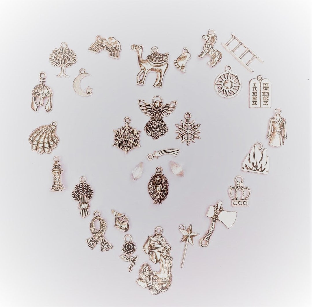 29 Charms for a Modern Jesse Tree, Christmas Countdown, Christian Bible ...