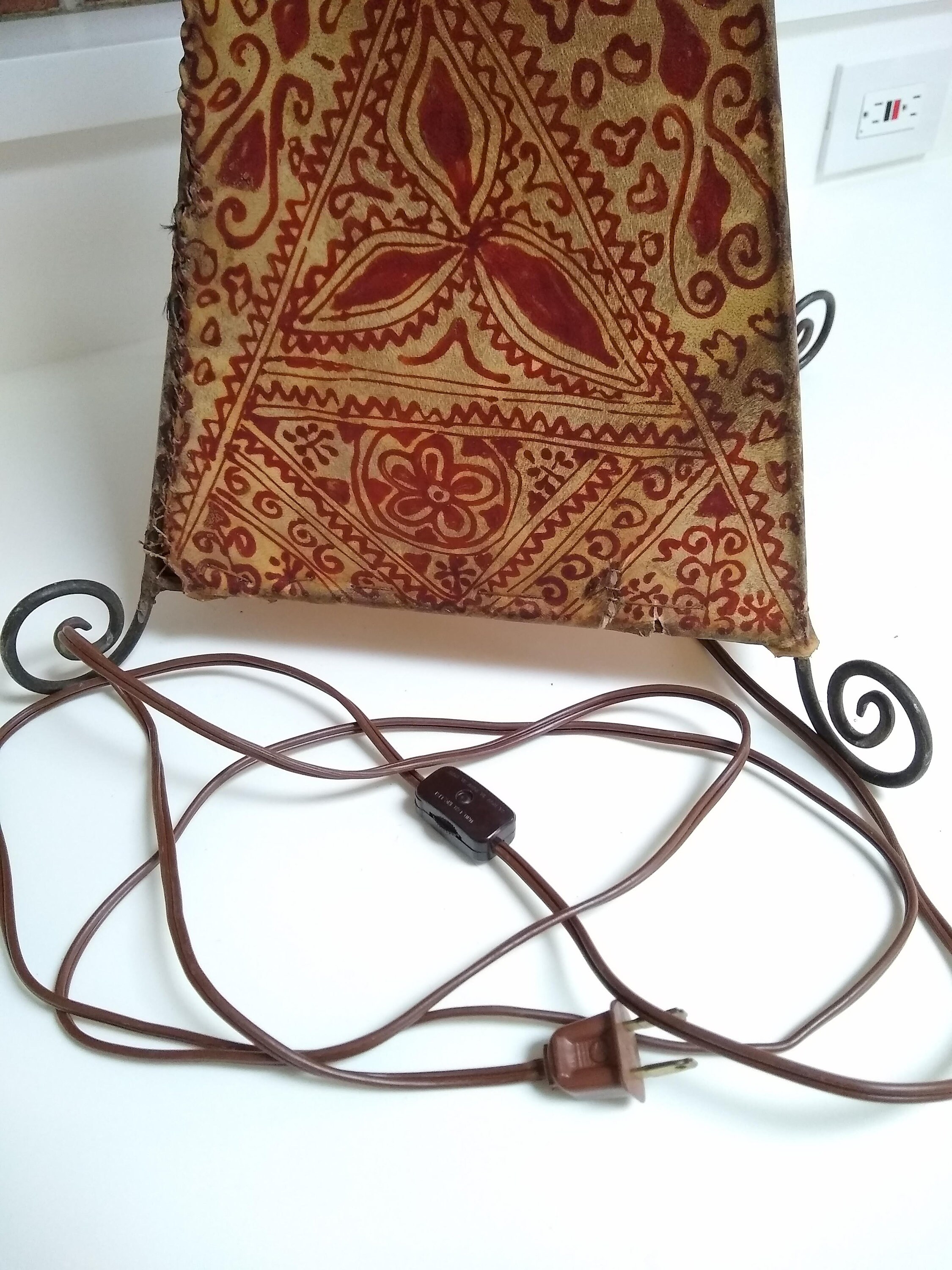 Vintage Moroccan Henna / Goat Skin Lamp Lantern Iron Lamp | Etsy