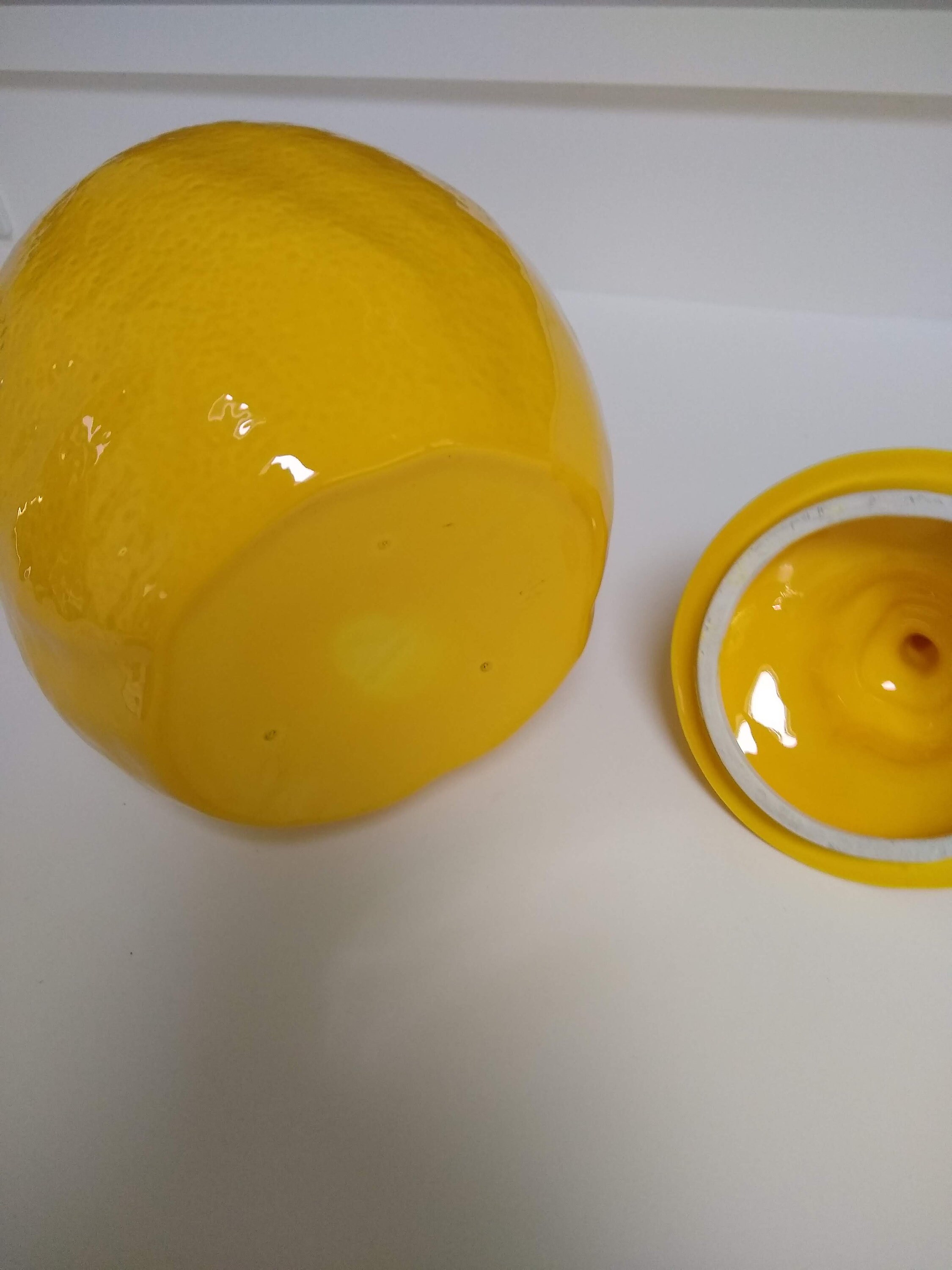 Vintage Lemon Cookie Jar Large Lemon Fruit Ceramic Kitchen - Etsy