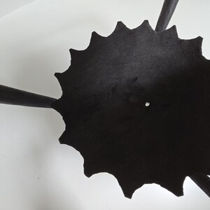 Large Vintage Hand Forged Iron Hanging Candle Holder, Heavy Metal ...