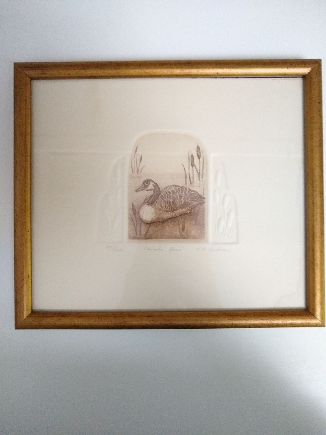 Limited Edition RH Badeau Embossed Etching, Signed in Pencil and ...
