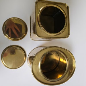 Vintage Brass Toned English Breakfast Tea Canisters, Sold Individually ...