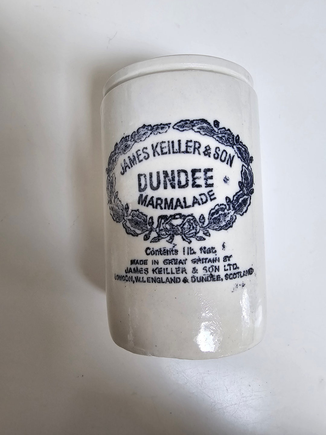 Vintage James Keiller Dundee Marmalade Crock, Jar, 1 Lb Jar - Etsy