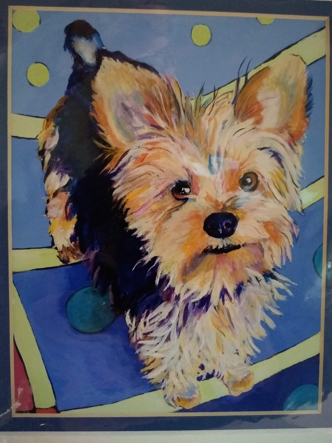 Vintage Double Matted Print Terrier, Westie, Yorkshire, Dog Pop-art ...