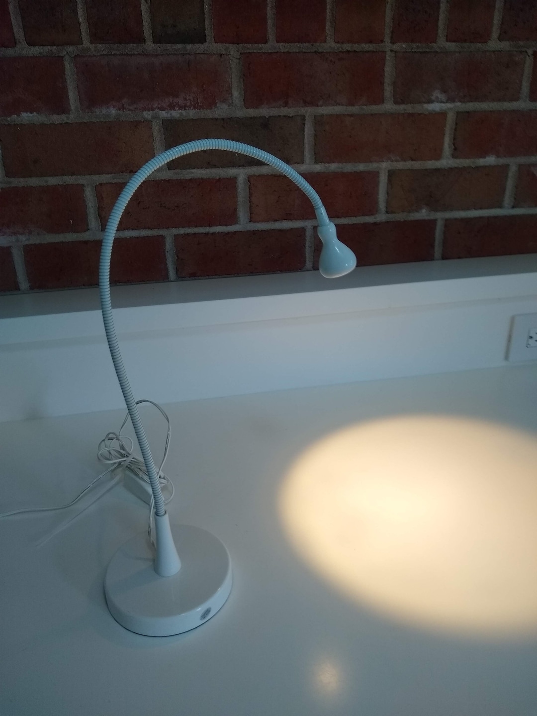 Vintage IKEA JANSJO LED White Desk Lamp - Flexible Gooseneck Lamp - Etsy