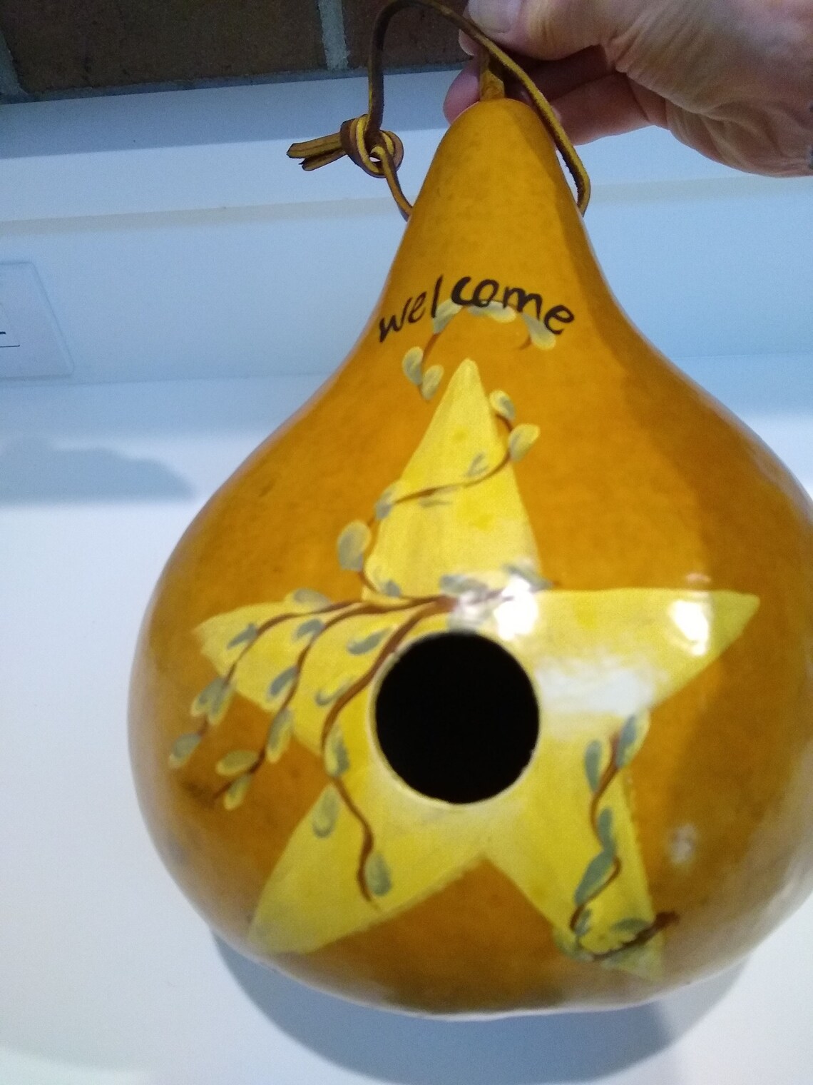 Large Vintage Pear Shaped Gourd Birdhouse Painted and Sealed | Etsy