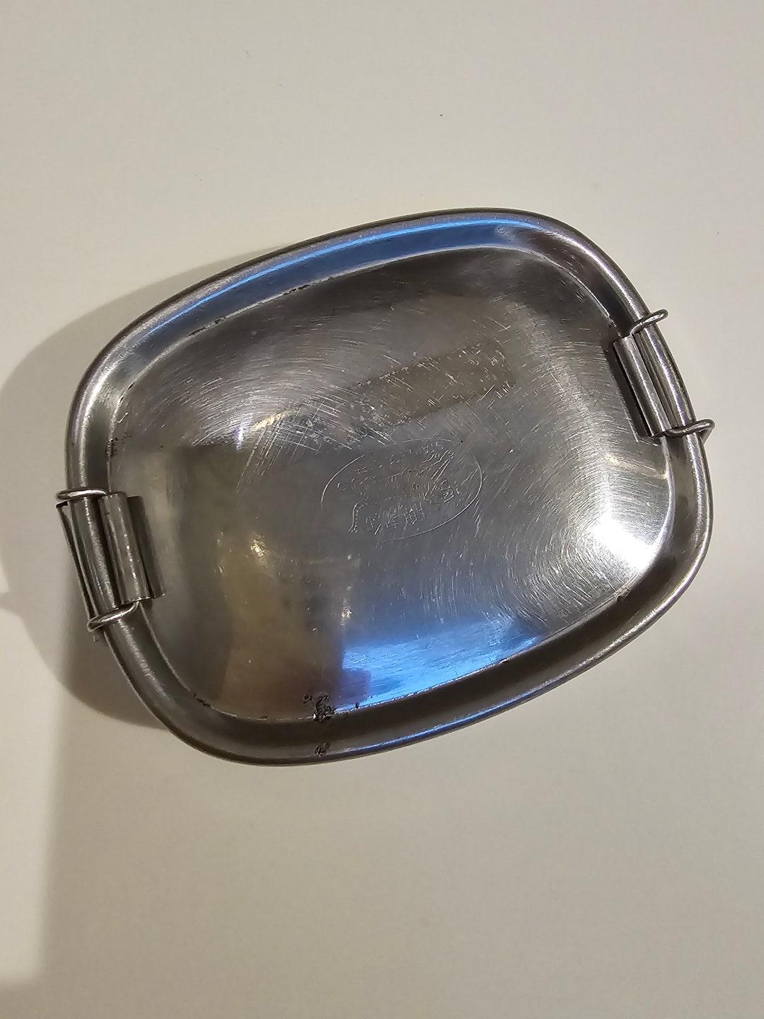Vintage Steel Food Tin, Small Stainless Locking Mess Tin, Tiger ...