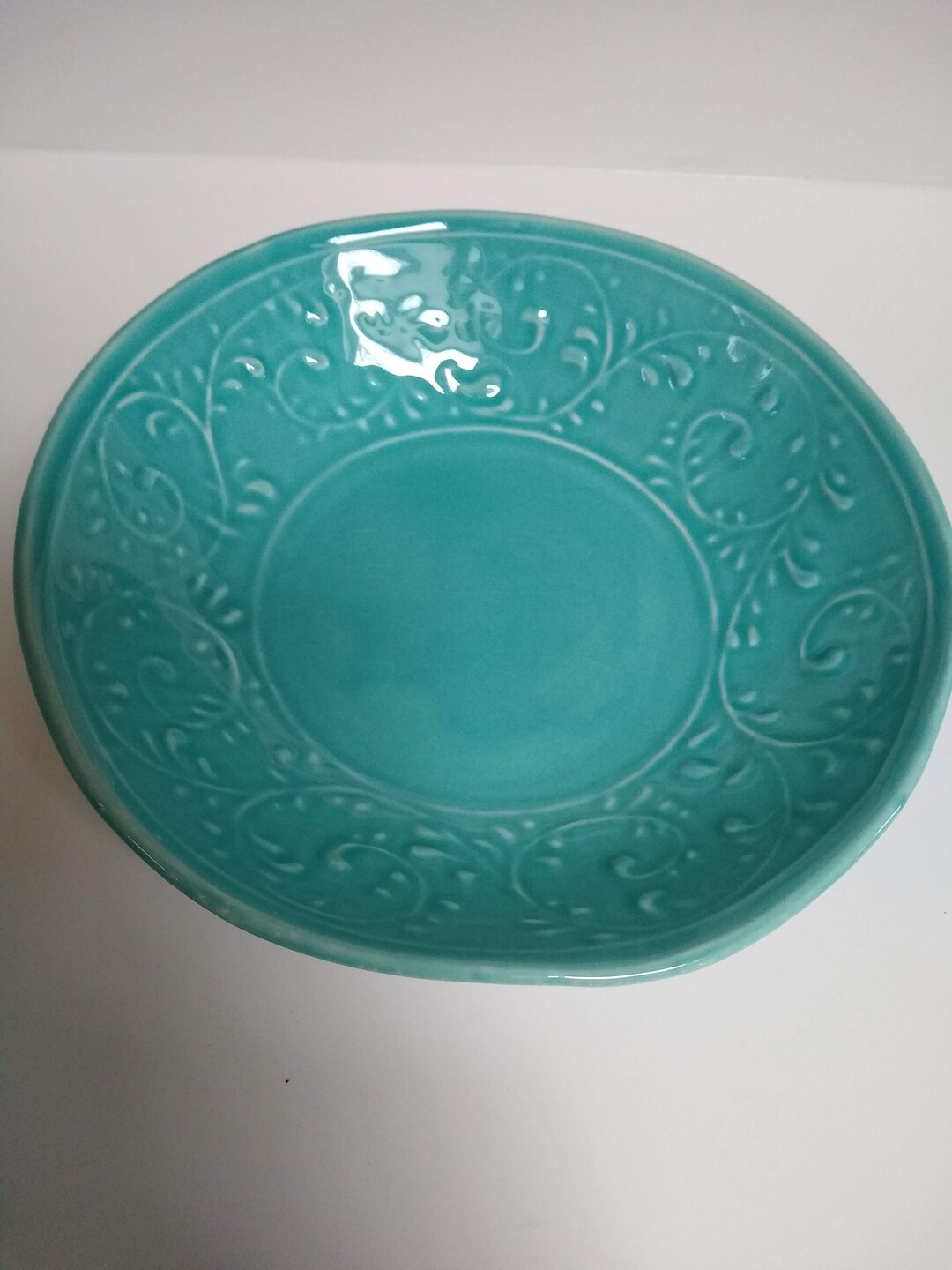 Vintage Maioliche Jessica 9 Embossed Serving Bowl - Etsy