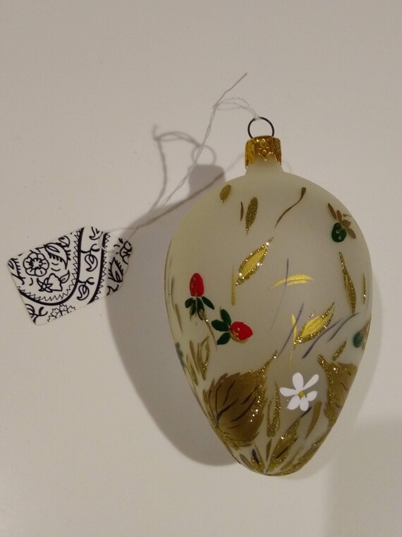 Vintage Hand Painted Polish Glass Christmas Ornament Artist - Etsy