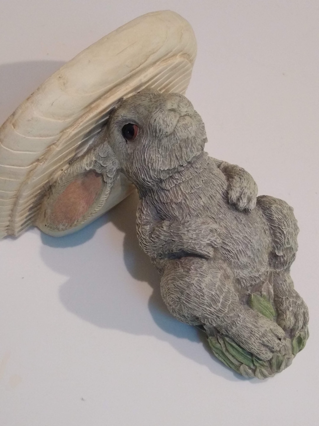 Small Cast Resin Bunny Rabbit Shelf, Vintage Rabbit Sconce, Rabbit Wall ...