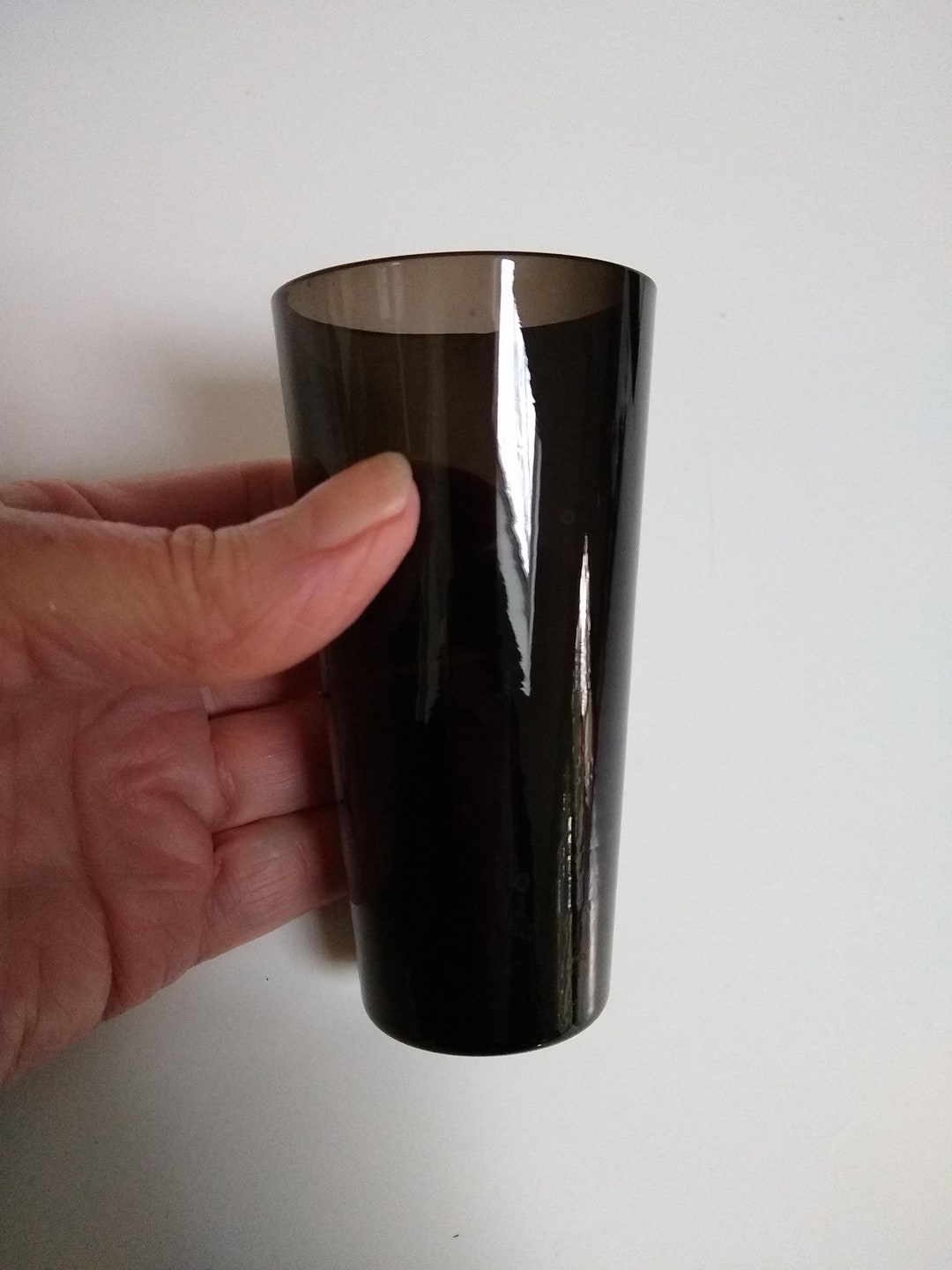 Vintage Small 4" Smokey Violet Color Glass Cup or Vase; Translucent ...