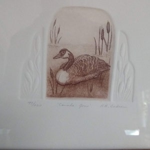 Limited Edition RH Badeau Embossed Etching, Signed in Pencil and ...