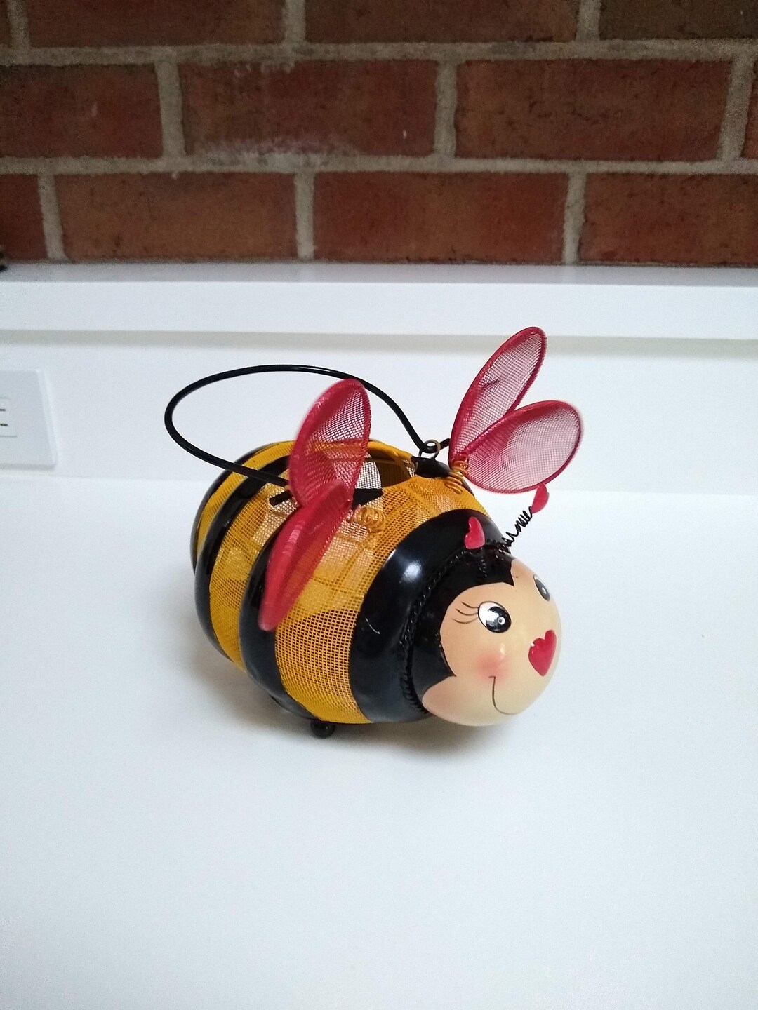 Vintage Bumble Bee Tea Light Candle Holder Metal Hanging Lantern or ...